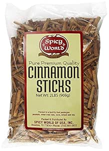 Spicy World Cinnamon Sticks 2 Lb 100 To 150 Sticks 3" Length Cassia ...