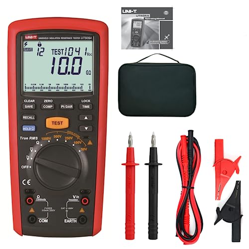 UNI-T UT505A 505B 1000V Digital Handheld True RMS Megger Insulation ...