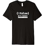 Amazon.com: !False - Programmer Coding Code Coder Software T-Shirt : Clothing, Shoes & Jewelry