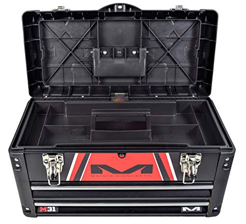 Matrix Concepts M31 Auto-Locking Aluminum 2 Drawer Toolbox with Sticker ...