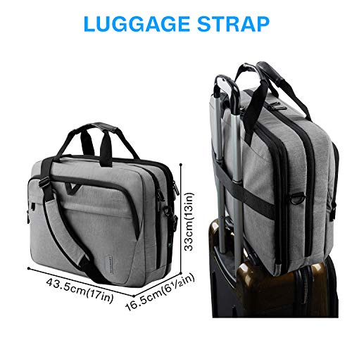 17.3 Inch Laptop Bag,BAGSMART Expandable Briefcase,Computer Bag Men ...