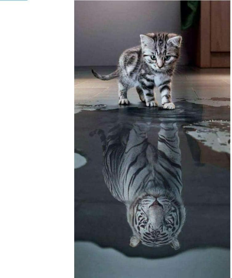 Diy 1500 Pieces Animal Cat Reflection Tiger Jigsaw Puzzles For Adults ...