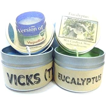 Amazon.com: Sinus Relief (Vicks Vapor Rub type) Scented Blended Soy ...