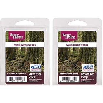 Amazon.com: Better Homes and Gardens Warm Rustic Woods Scented Wax ...