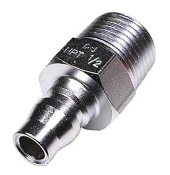 Nitto Kohki Hi Cupla 40PM-NPT Quick Connect Pneumatic Coupler Plug, 1/2" Size, Male, NPT Thread ...