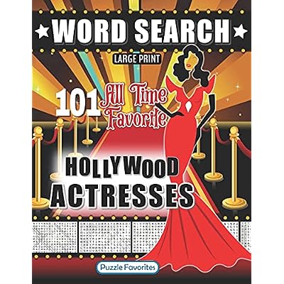 Buy Hollywood Word Search - 101 All Time Favorite Actresses Large Print ...