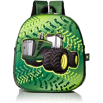 Amazon.com | John Deere Boys' Tractor Toddler Backpack, Lime Green ...