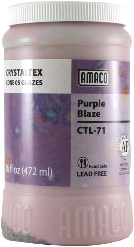 Amazon.com: AMACO Crystaltex Glaze, Purple Blaze CTL-71, 1 Pint