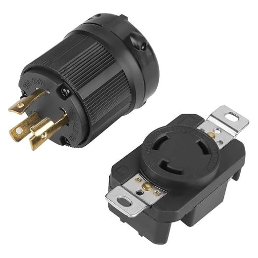 NEMA L6-30P L6-30R 30A 250V Twist Lock Electrical 3 Pin Plug Receptacle ...