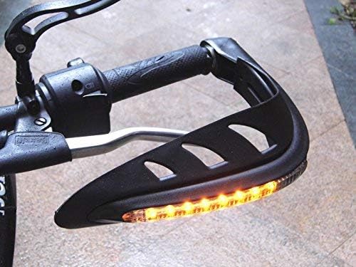 Motorbike Integrated LED Handguards with Indicators Turn Signals for ...