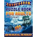 Cryptogram Puzzle Book for Adults Large Print: The Best Cryptoquip ...
