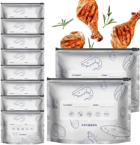 Foil Bags for Grilling, Meat Airtight Storage Bags, Stand Up Reusable ...