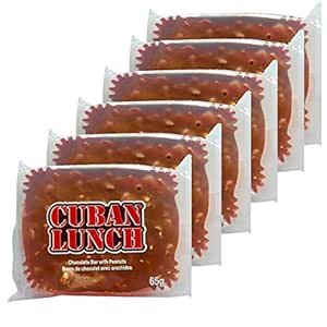 Amazon.com : Cuban Lunch Chocolate Bar With Peanuts Candy (6-Pack) 65 ...