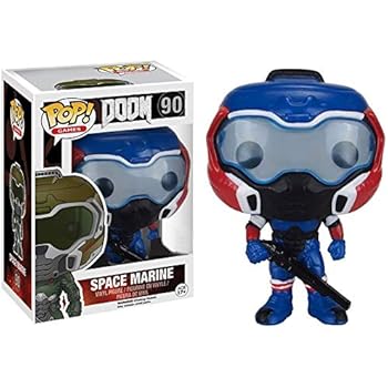 Amazon.com: Funko Pop! Games DOOM Elite Space Marine #90 (Exclusive ...