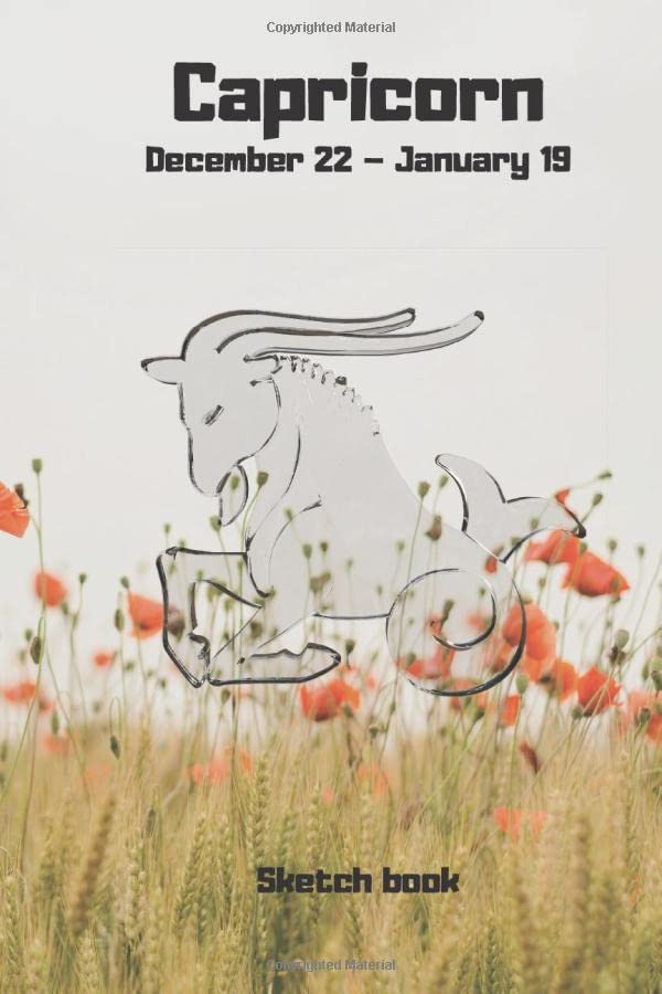 Capricorn Sketch Book: Zodiac Notebook and journal for Sketching ...