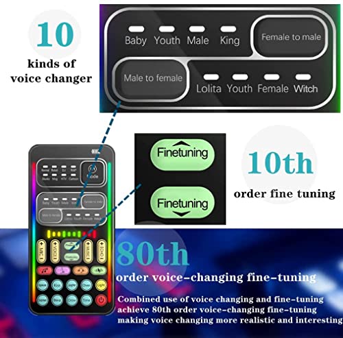 Voice Changer, Handheld Microphone Voice Changer With Sound ...