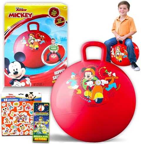 Classic Disney Mickey Mouse Hopper Ball for Kids - Bundle with 15 Inch ...