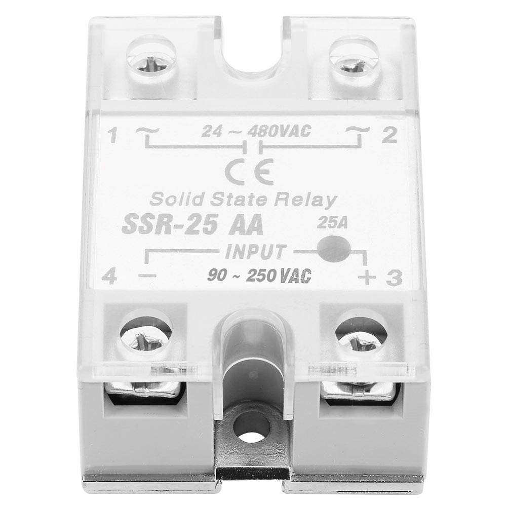 Solid State Relay Module SSR-25 AA 25A AC-AC Input 90-250V AC Output 24 ...