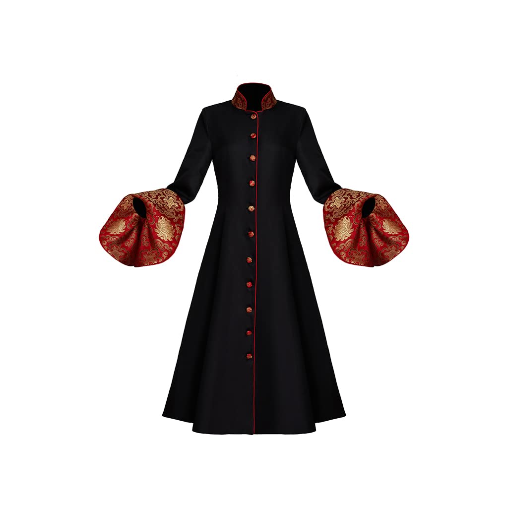 Fortunehouse Lady Trumpt Sleeve Clergy Cassock Medieval Priest Robe ...