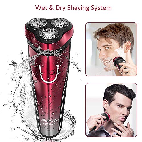 Electric Razor for Men,FLYCO Wet & Dry Mens Razors for Shaving Electric Cordless with Pop-up ...