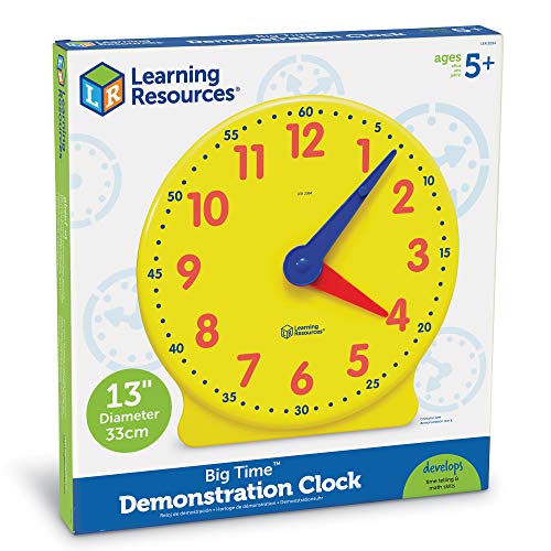Learning Resources Big Time Learning Clock, Analog Clock, Homeschool ...