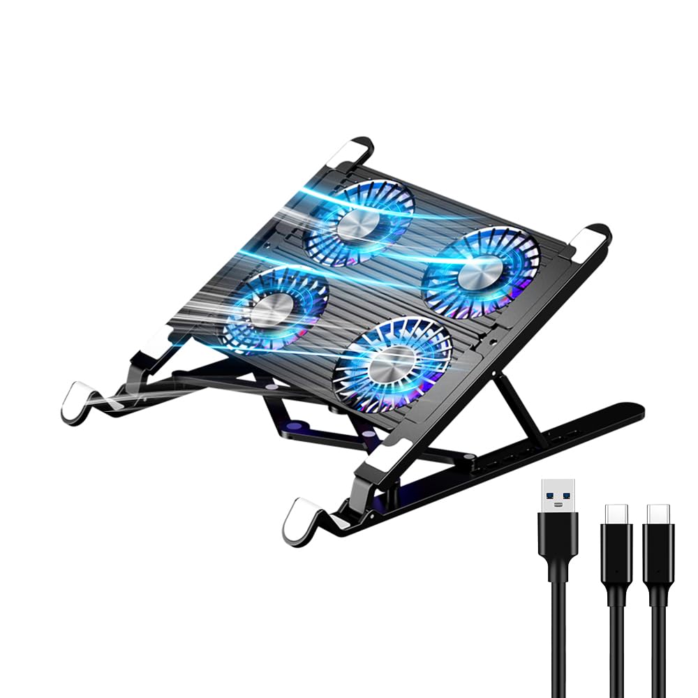 Laptop Cooling Pad for 11-17.3 Inch Gaming Laptops, Foldable Laptop ...