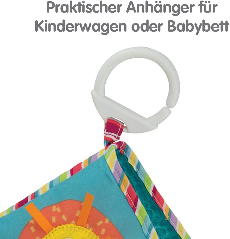 LAMAZE Classic Discovery Soft Book, Baby Books from Birth with Clip on ...