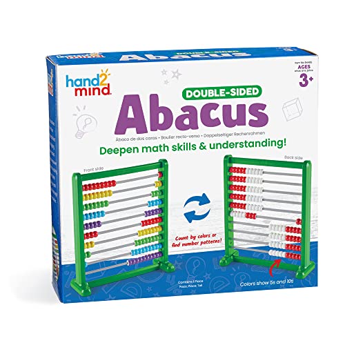 hand2mind Double Sided Plastic 100 Bead Abacus, Abacus for Kids Math ...