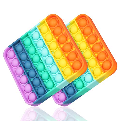 Lasmex Fidget Toy Square Push Bubble Sensory Fidget Toys 2 Pack for ...