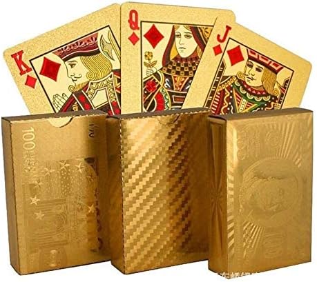 BREEZEE MARKET Baraja Inglesa Dorada, Color Elegante Poker Naipes ...