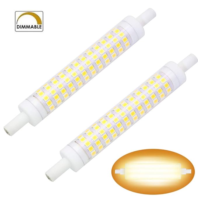 R7S LED Bulb Dimmable 10W 118mm Warm White LED Spotlight Bulbs 360 ...