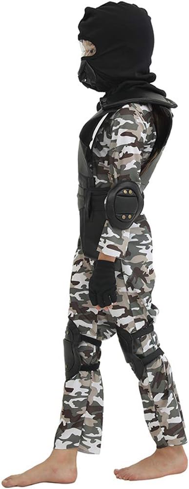 LOLANTA 7PCS Boys SWAT Team Costume Kids Tactical Uniform Camouflage ...
