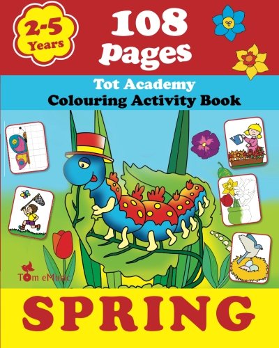 Spring: Coloring and Activity Book with Puzzles, Brain Games, Mazes ...