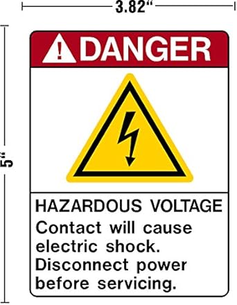 Danger Hazardous Voltage Contact Will Cause Electric Shock Disconnect ...