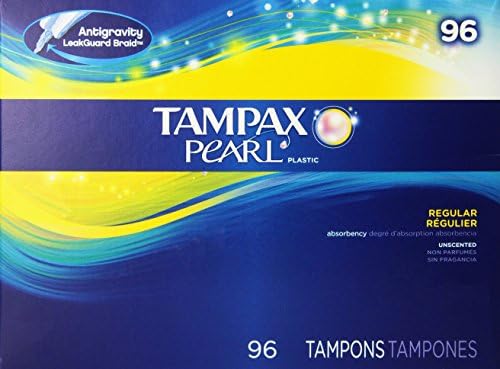 ampax Pearl Regular Absorbency Unscented Tampons, Leakguard protection ...