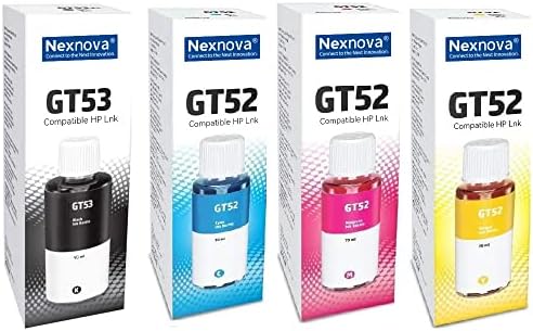 NexNova® GT53 90ml GT52 70ml ink set (All-Pack of 4) Black Cyan Magenta ...