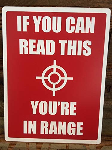 No Trespassing/Sniper / Warning Shot Sign, Red/White, 6"x8": Amazon.com ...