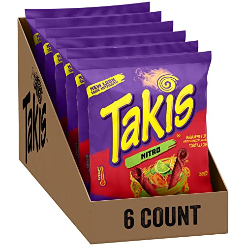 Takis Nitro Rolled Spicy Tortilla Chips, Habanero Lime Flavored Hot ...