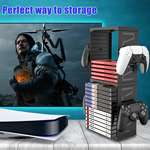 SIKEMAY Game Storage Tower for PS5/ PS4/ Xbox Series S & X/Xbox ...