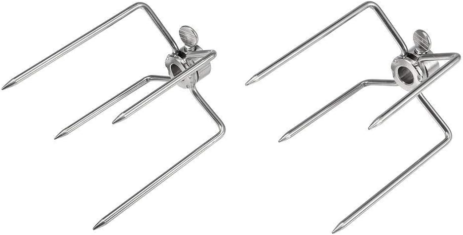 Alupre Spit Roast BBQ, 2PCS Multifunctional Stainless Steel BBQ ...