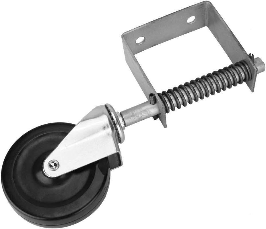 Gate Wheel – 4″ Rubber Gate Wheel Spring Loaded Gate Castor Heavy Duty ...