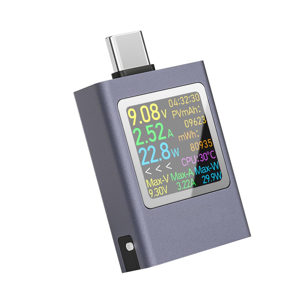 diymore USB C Power Meter,Digital Multimeter,USB C Tester Power Meter ...