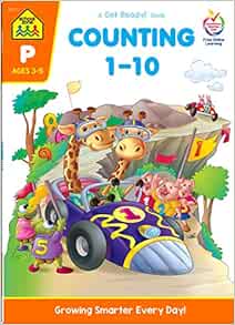 School Zone - Counting 1-10 Workbook - 64 Pages, Ages 3 to 5, Preschool ...