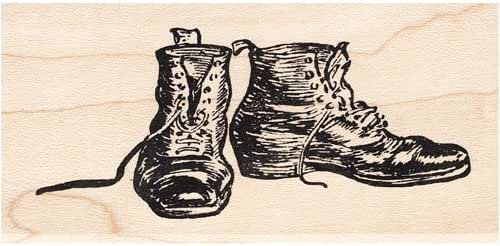Amazon.com: Old Boots Rubber Stamp: Arts, Crafts & Sewing