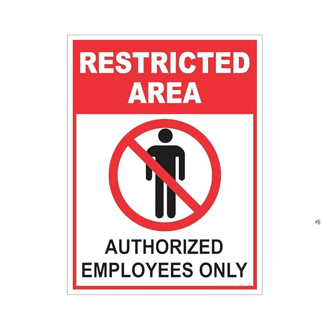 Restricted Area Authorized Employee Only Self Adhesive Posters A4 210mm ...
