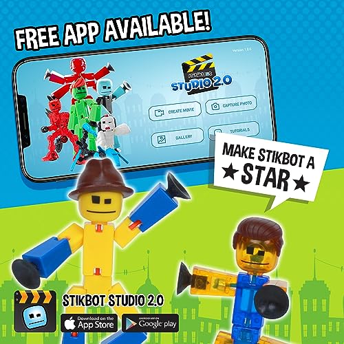 Zing StikBot Special Family Pack, Set of 5 Mixed Color StikBots ...