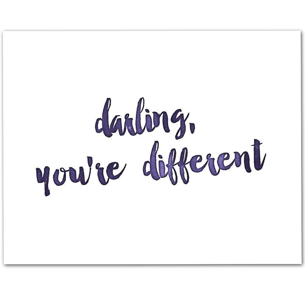 Amazon.com: Darling, You're Different - 11x14 Unframed Typography Art ...