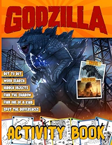 Godzilla Activity Book: Wonderful Word Search, Find Shadow, Spot ...