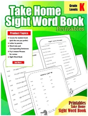 Take Home Sight Word Book Printables Sight Word For Kindergarten ...