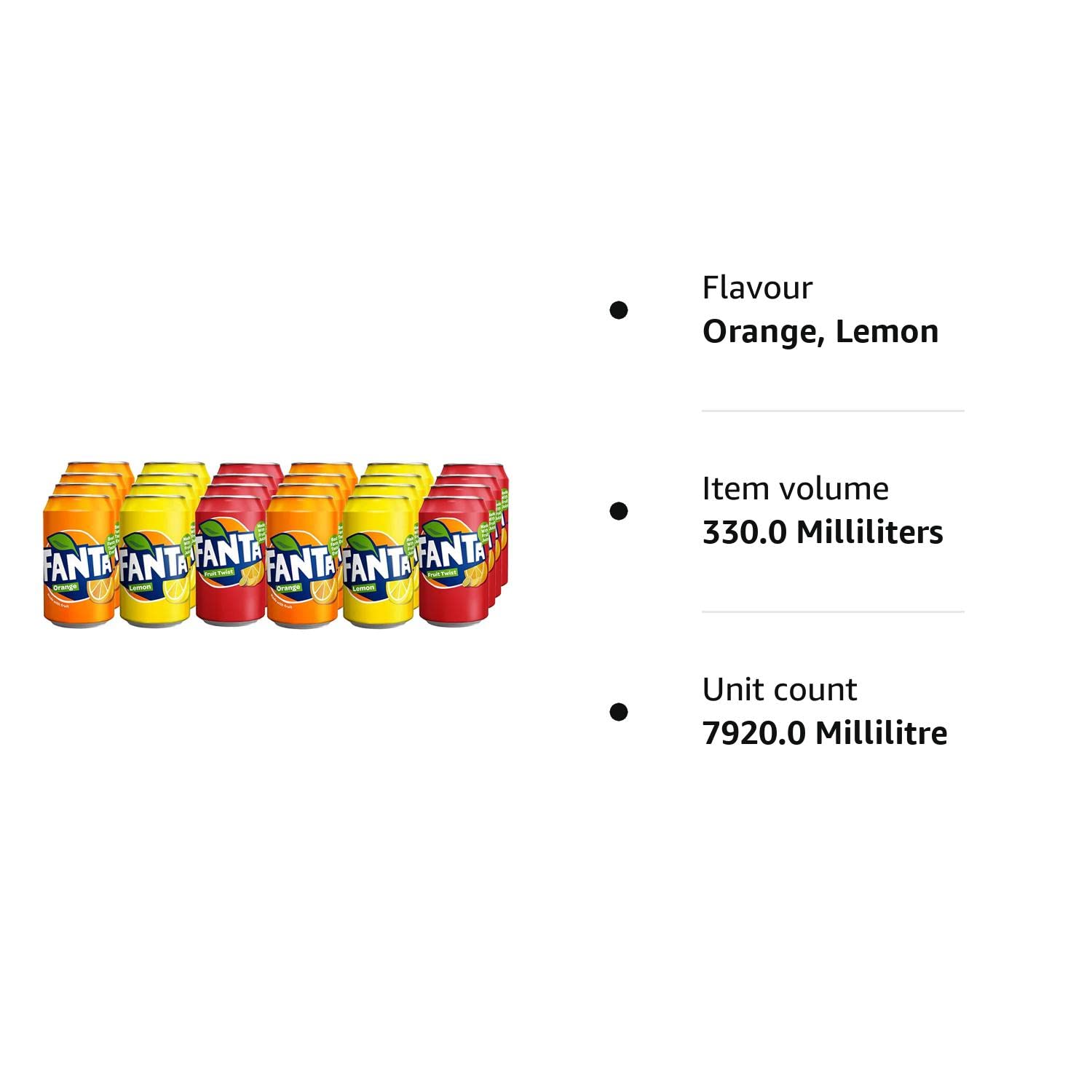 Mua Fanta Soft Drink Mixed Case 330ml Cans (12 Pack) - Orange, Lemon ...